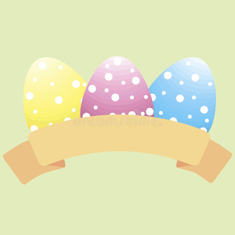 Easter eggs with ribbon. stock vector. Illustration of decorative ...