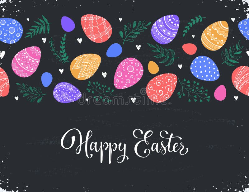 Easter greeting card stock vector. Illustration of collection - 86644165