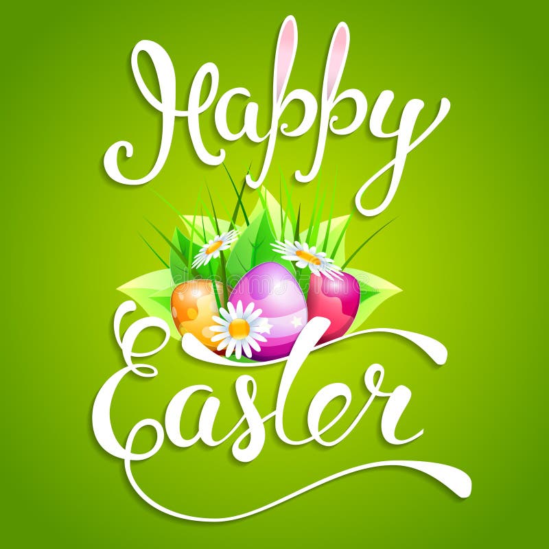 Easter greeting card stock vector. Illustration of festive - 63331792