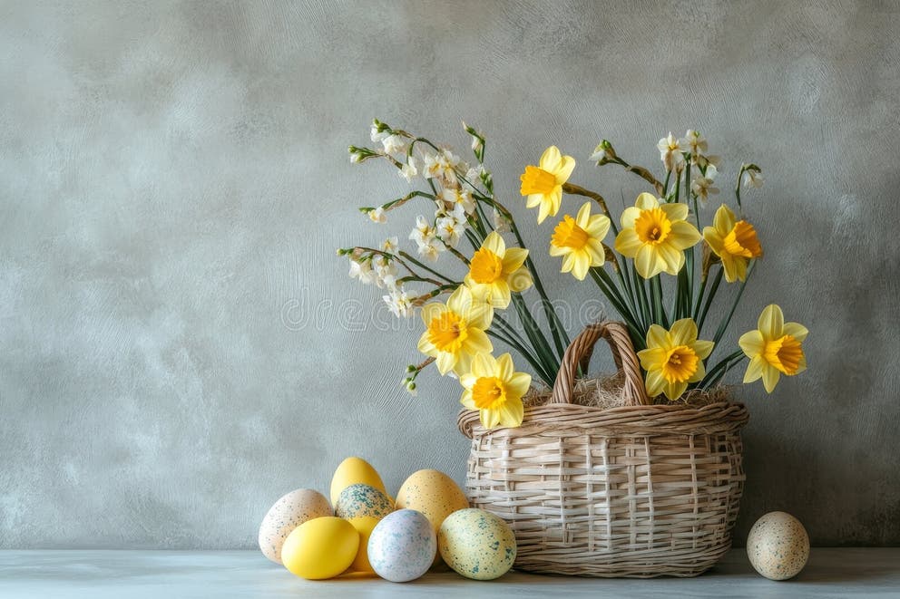 Easter Greeting Card Idea with Room for Adding Text Stock Photo - Image ...