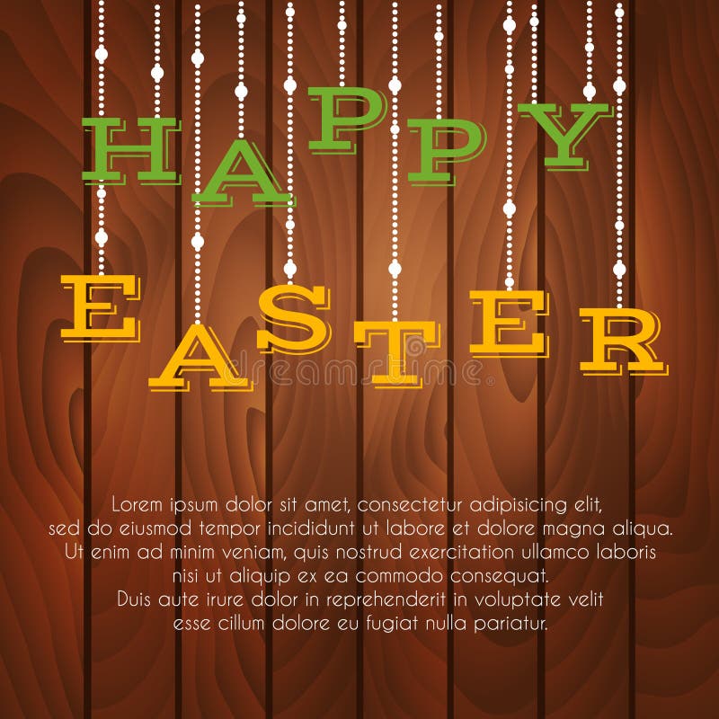 Easter Greeting Card with Place for Text Stock Vector - Illustration of ...