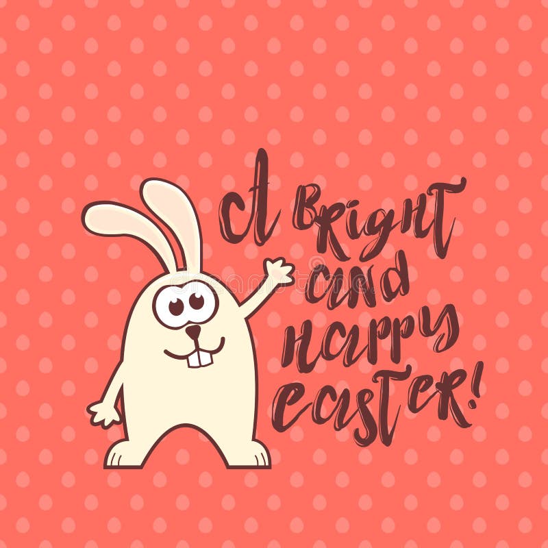 Rabbit - text, calligraphy stock illustration. Illustration of bunny ...