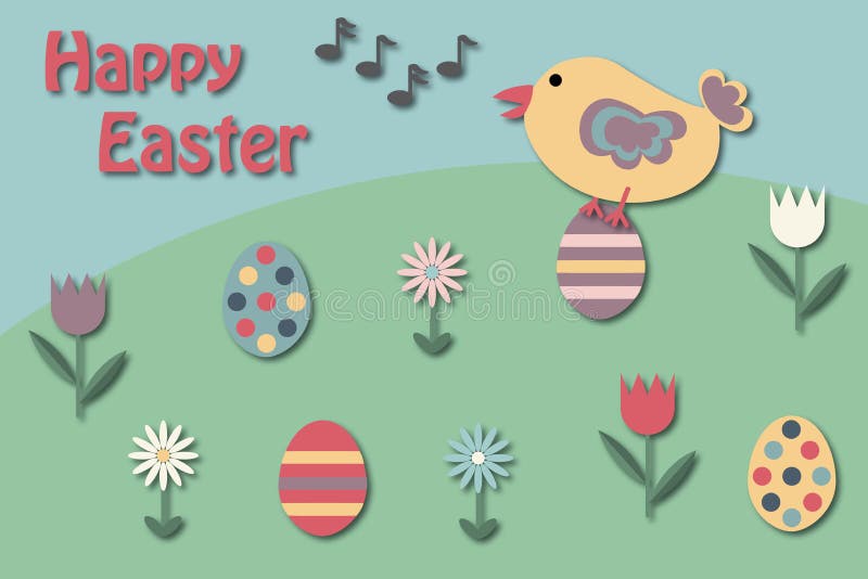 Easter greeting card stock illustration. Illustration of post - 51086364