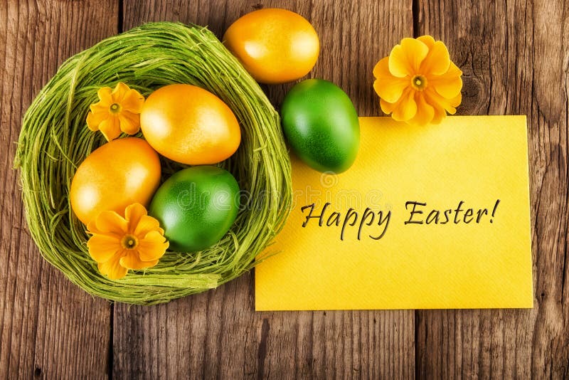 Easter Greeting Card Vintage Retro Look Stock Photo - Image of still ...