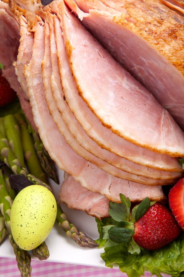 Easter ham stock photo. Image of lettuce, green, asparagus - 8097594