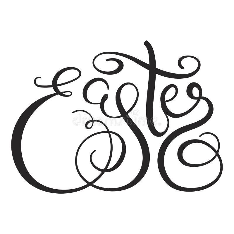 Easter Hand Lettering Quote, Calligraphy, Cursive Script, Written Text ...