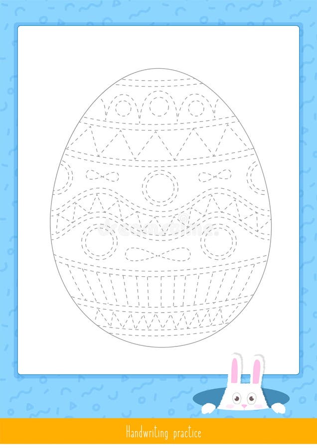Easter. Handwriting Practice Stock Vector - Illustration of cute ...