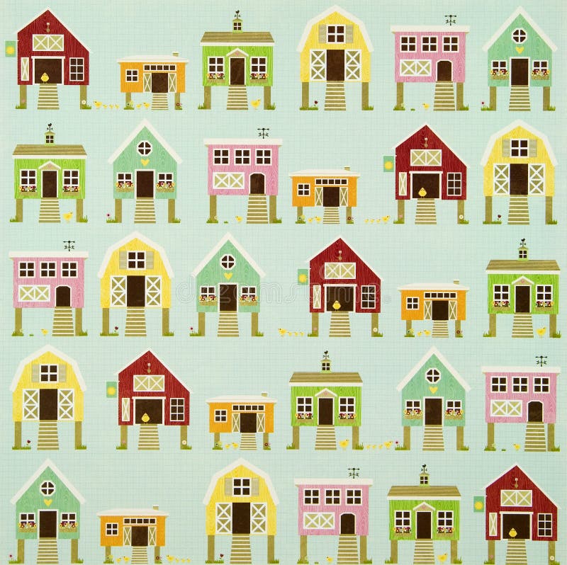 Easter Hen House Background Stock Photo - Image of festival, houses ...