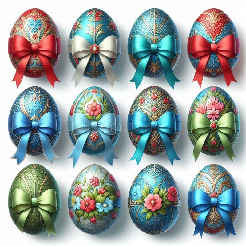 Easter, Holiday, Eggs.Sets and One by One Easter Eggs. Stock ...
