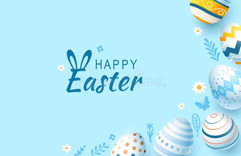 Easter Holiday, Hare with a Basket of Easter Eggs, Easter Bunny and ...