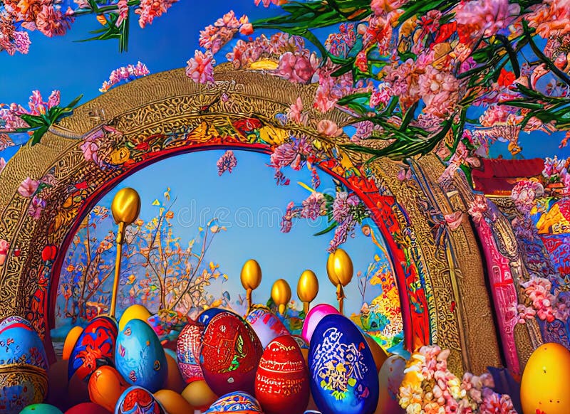 Easter Holiday Scene in Chifeng,Inner Mongolia,China. Stock ...