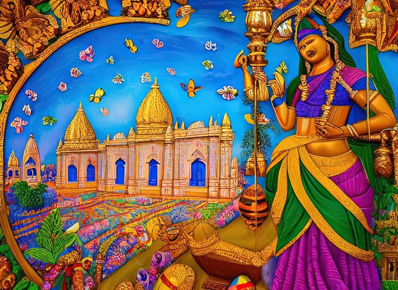 Easter Holiday Scene in Davangere,Karn?taka,India. Stock Illustration ... Easter Holiday Scene in Davangere,Karn?taka,India. Stock Illustration ...