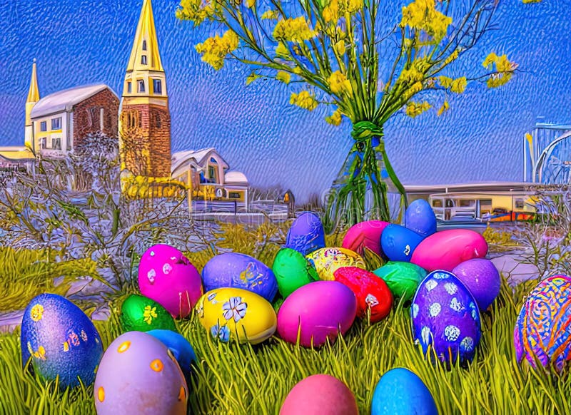 Easter Holiday Scene in Saskatoon,Saskatchewan,Canada. Stock ...