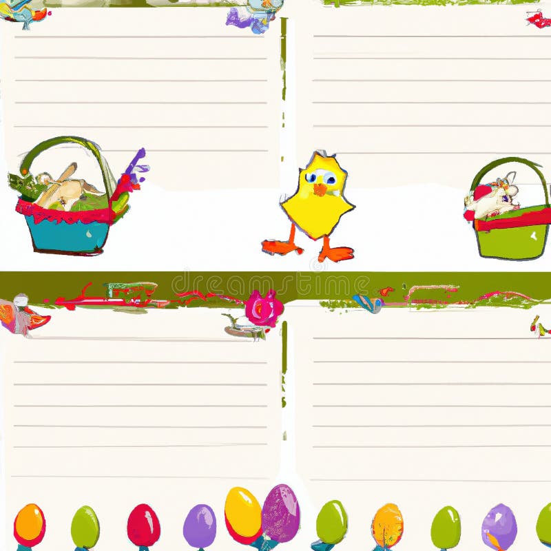 Easter Holiday Stationary Design - Generative AI Stock Illustration ...