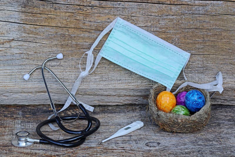 Easter Holidays with the Worldwide Coronavirus or Flu Infection Stock ...