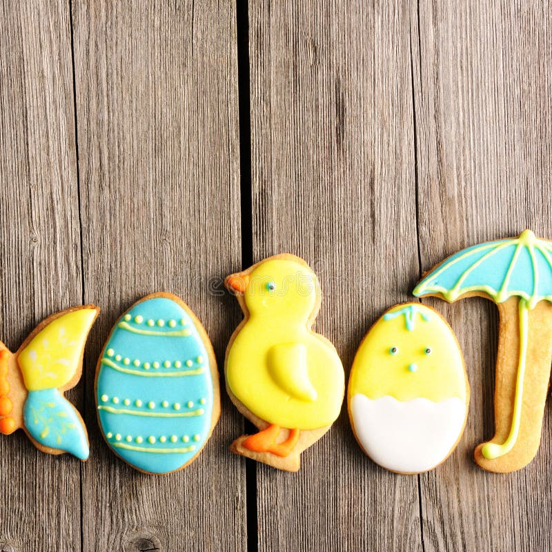 Easter Homemade Gingerbread Cookie Stock Image - Image of ginger ...