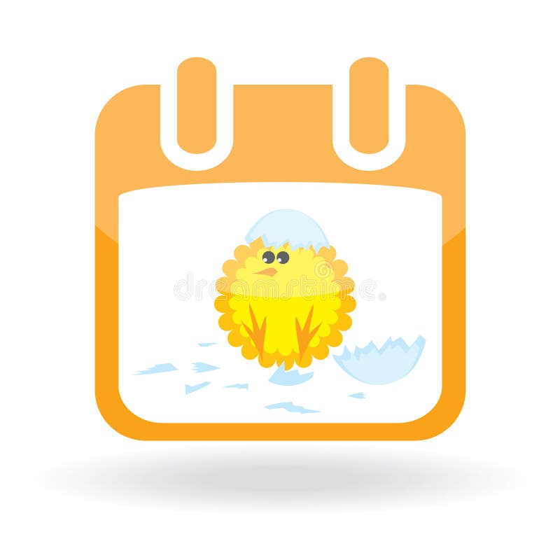 Easter Icon - Calendar with Sun Stock Vector - Illustration of bright ...