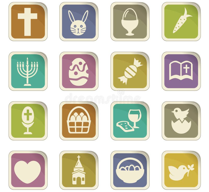 Easter icon set stock illustration. Illustration of bird - 89220496