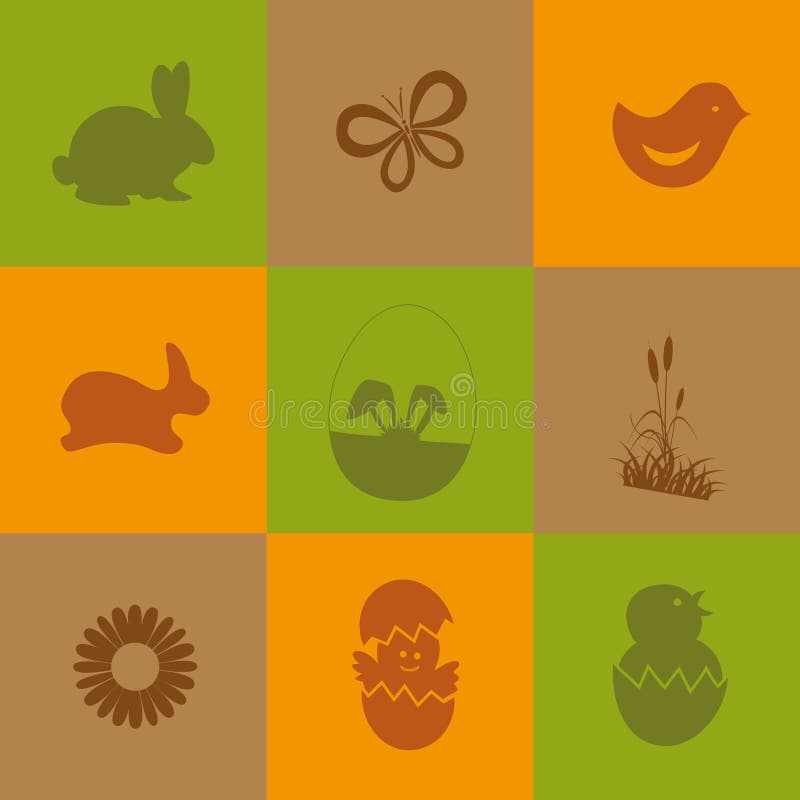 Easter Icon Symbol Collection , Grouped for Easy E Stock Vector ...
