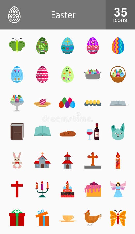 Easter Iconset Stock Illustrations – 16 Easter Iconset Stock ...