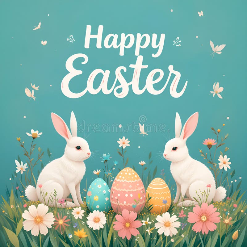 Easter Illustration. Happy Easter Stock Image - Image of holiday ...