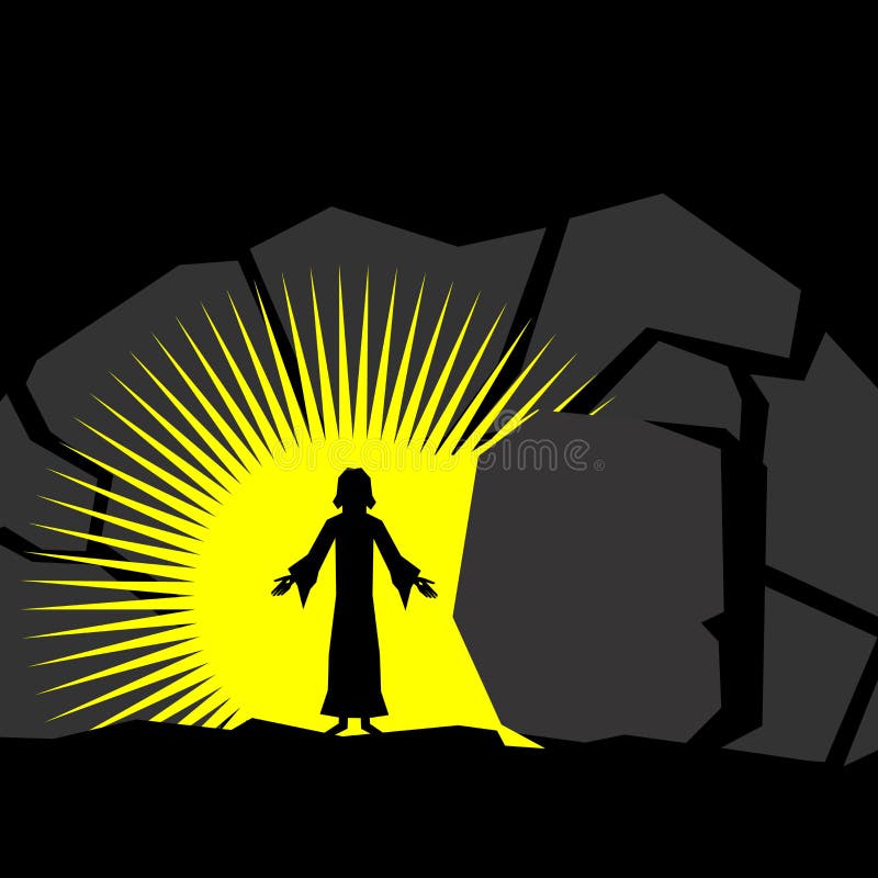 Easter Illustration. Jesus Christ is Risen Stock Vector - Illustration ...