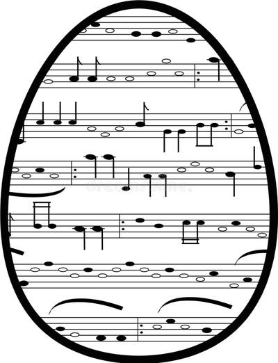 Easter. Illustrations of Music Easter Egg. Stock Photo - Illustration ...