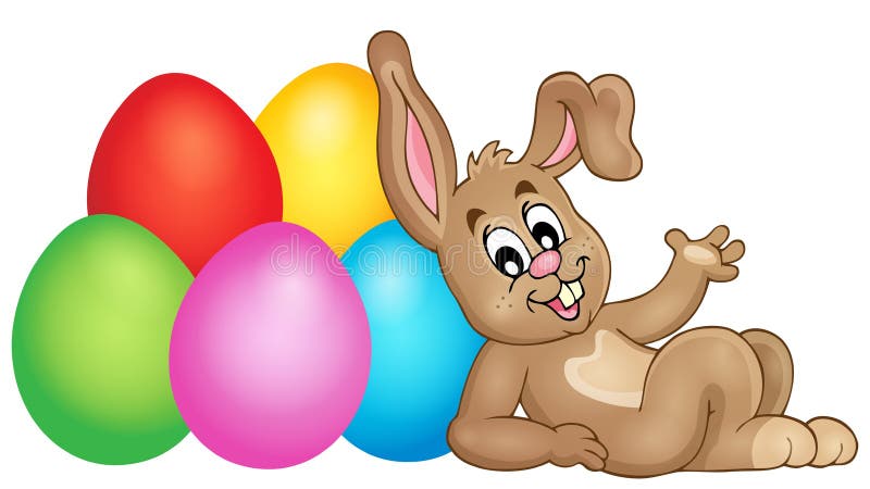 Cute Easter Bunny and Chicken Stock Illustration - Illustration of eggs ...