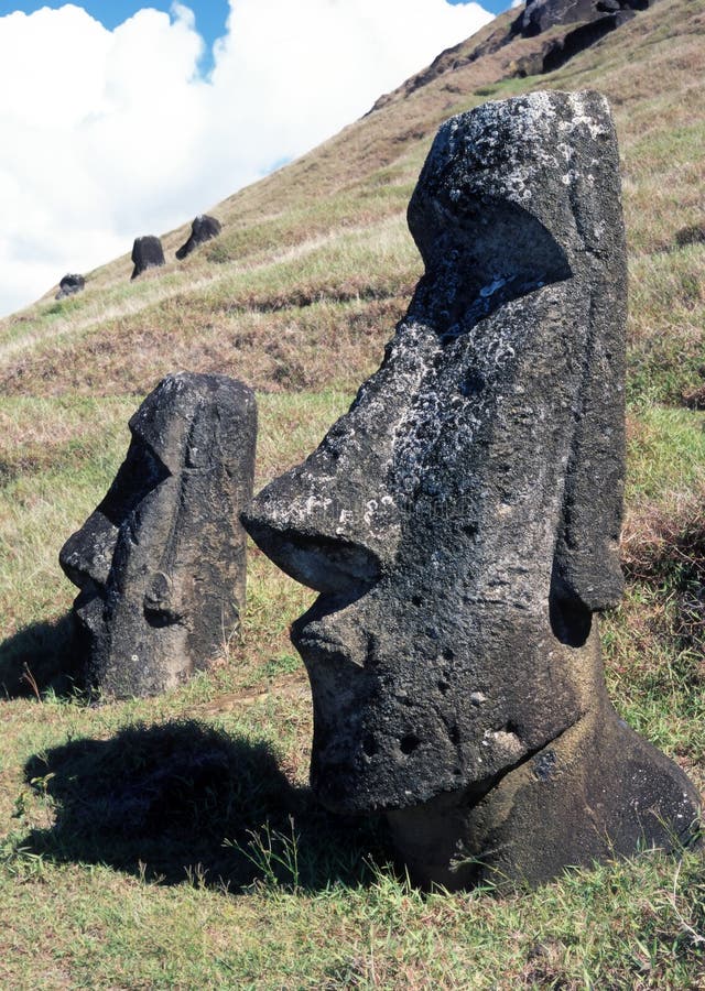 Smiling Moai on Easter Island Stock Photo - Image of island ...
