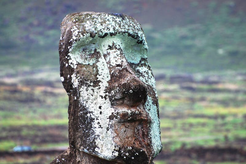 Smiling Moai on Easter Island Stock Photo - Image of island ...