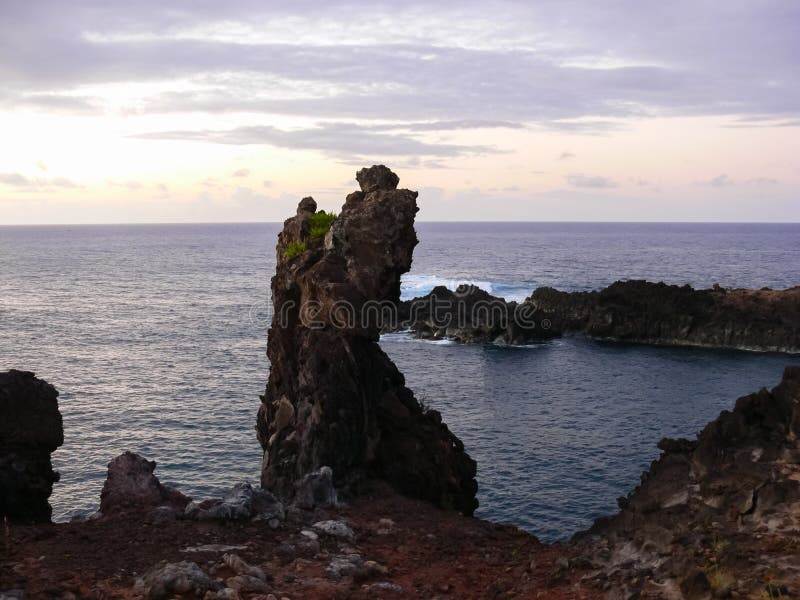 Easter Island Coastline. Easter Island Coast, Rocks, Ocean Stock Image ...
