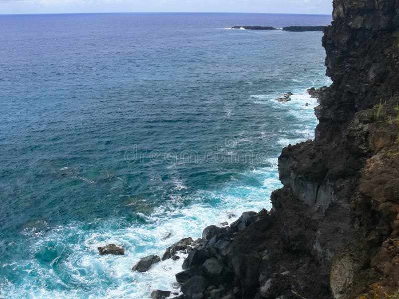 Easter Island Coastline. Easter Island Coast, Rocks, Ocean Stock Photo ...