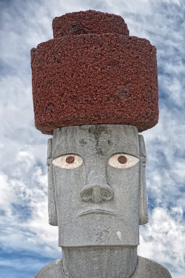 Smiling Moai on Easter Island Stock Photo - Image of island ...