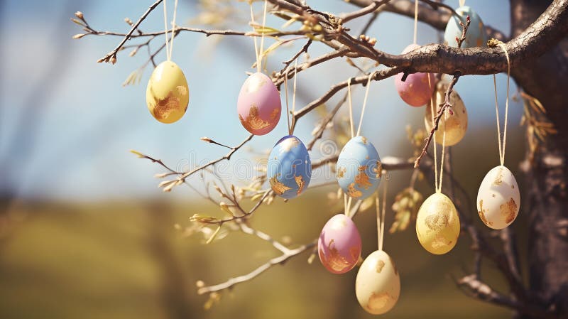 Easter Just on a Branch stock image. Image of celebration - 307946883