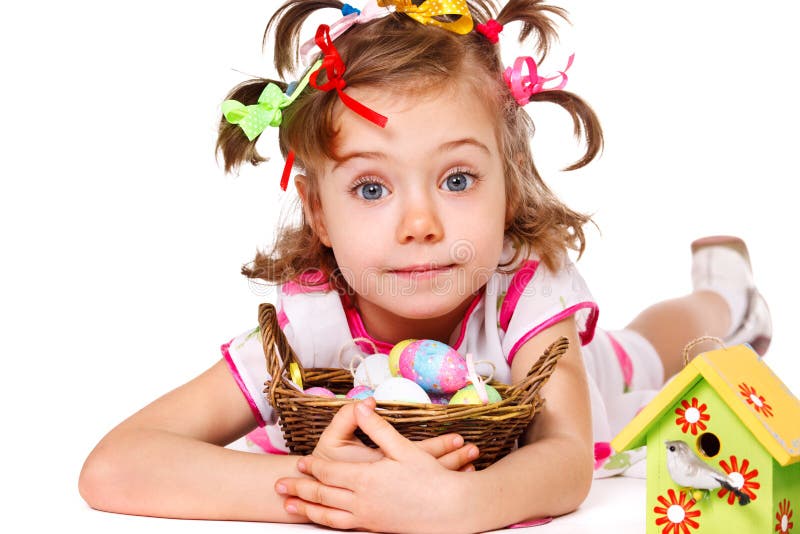 Easter kid stock image. Image of bird, child, colorful - 23459295