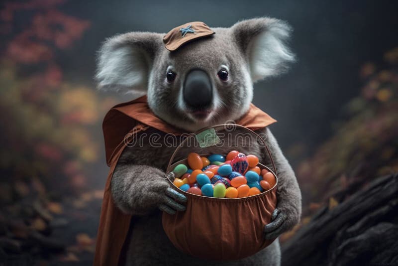 Easter Koala with Easter Eggs AI Generated Content Stock Illustration ...