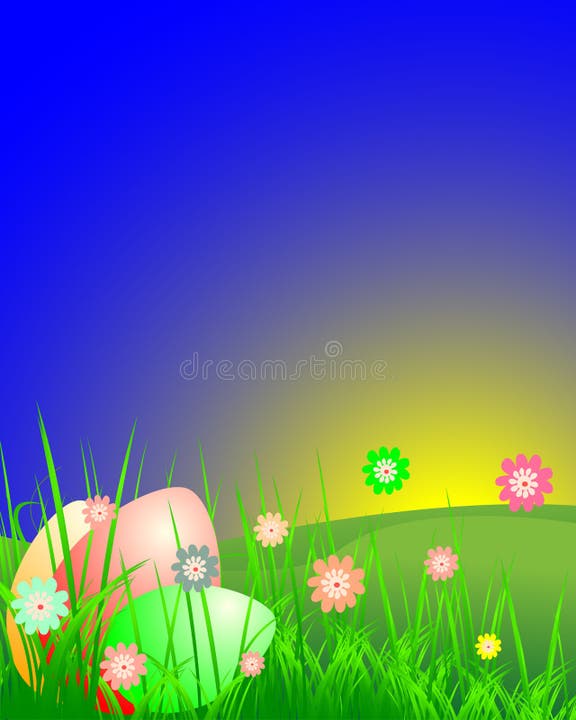 Easter landscape stock vector. Illustration of religious - 8436188