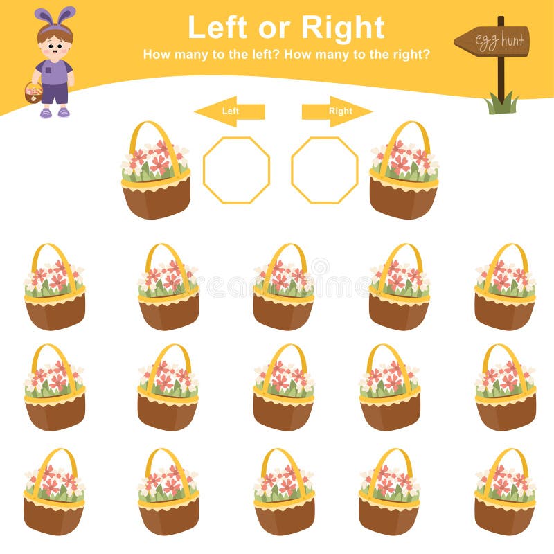 Left Right Preschool Worksheet Stock Illustrations – 1,508 Left Right ...