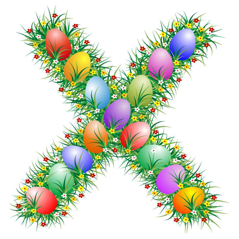 Easter letter O stock vector. Illustration of decoration - 4518587