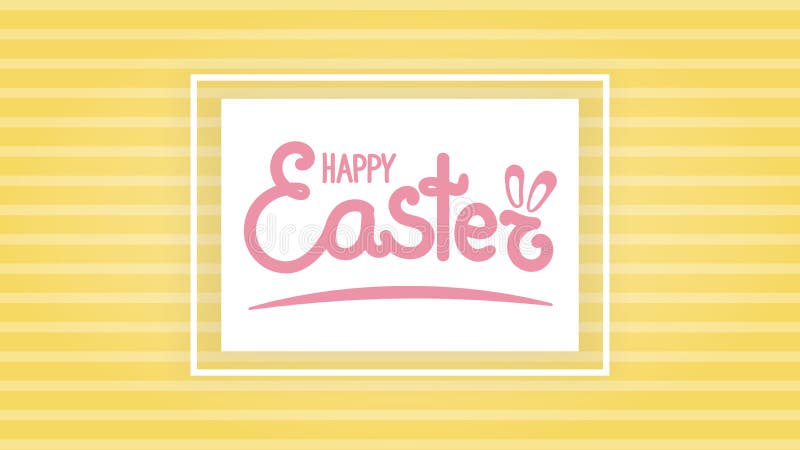 Happy Easter Calligraphy Letters Isolated on White Background Signature ...