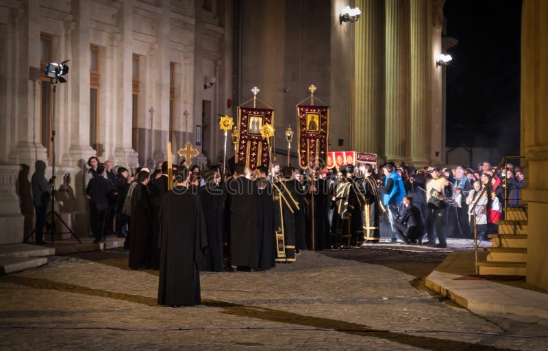 Easter Light in Bucharest editorial stock image. Image of crowd - 146054449