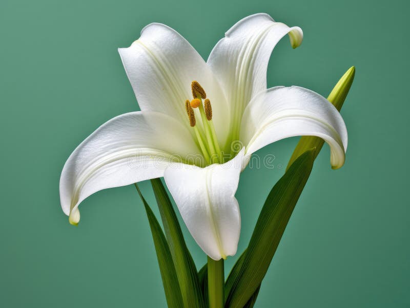 Easter lily flower stock illustration. Illustration of pollen - 279478673