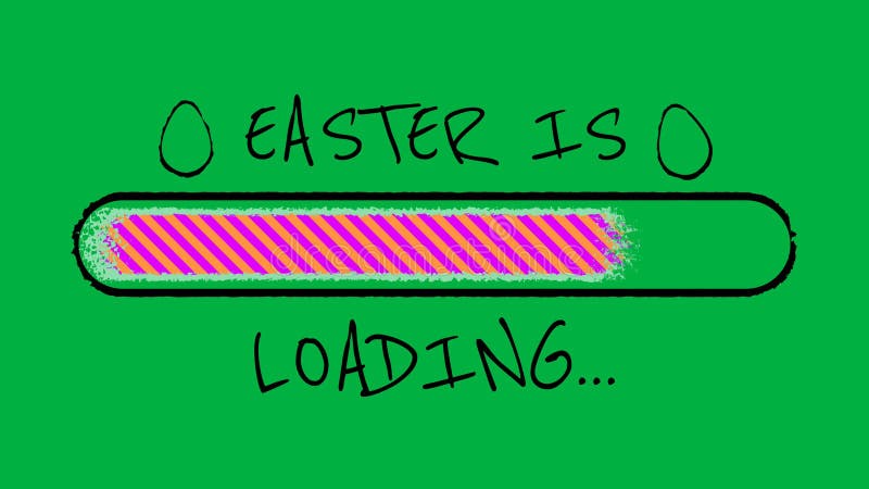 Easter is Loading Bar Animation on Green Screen Stock Video - Video of ...