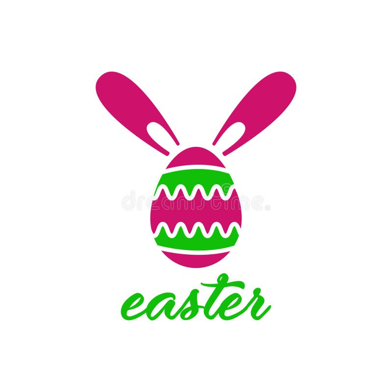 Easter Logo Day Concept Art Modern Stock Vector - Illustration of girly ...