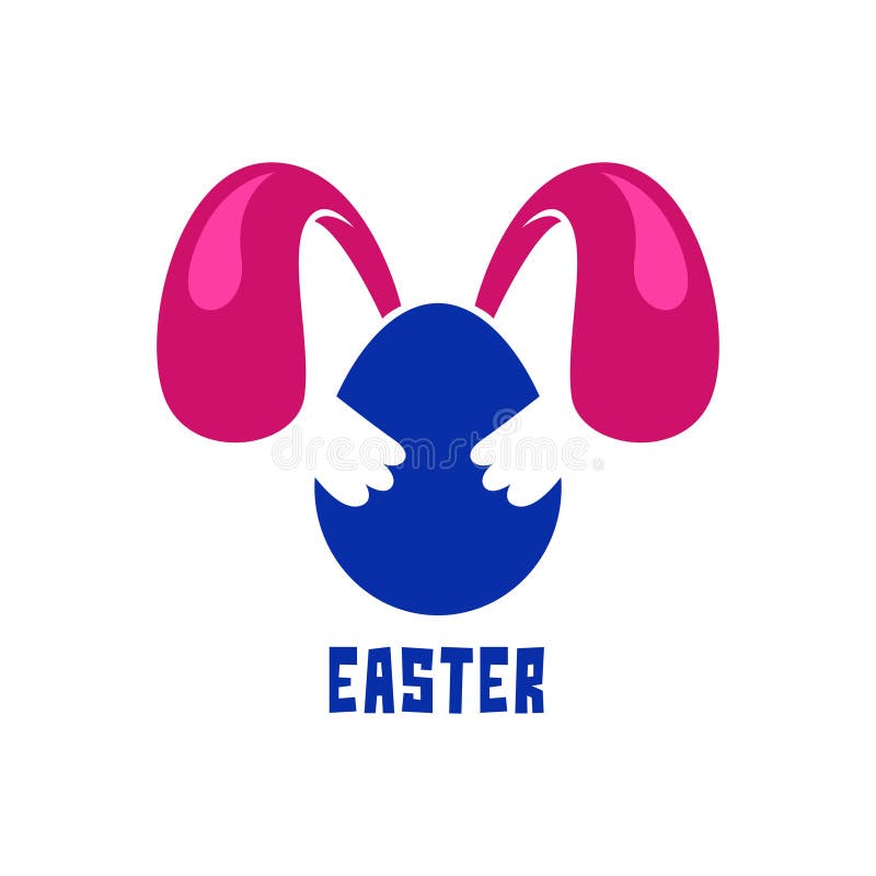 Easter Logo Day Concept Art Modern Stock Vector - Illustration of ...