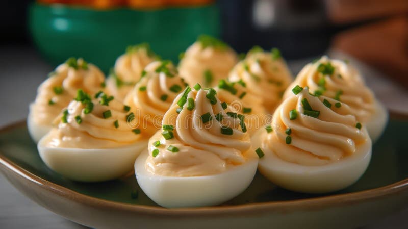 Easter Lunch with Scalloped Potatoes, Ham, and Colorful Eggs Stock ...