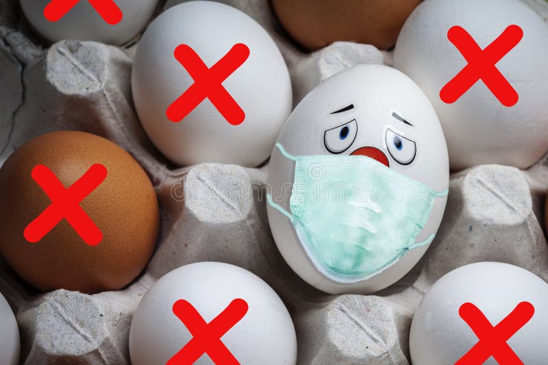 Easter 2020. the Masked Egg in the Distance Stock Photo - Image of ...