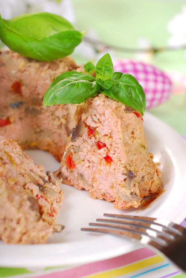 Easter Meatloaf in Ring Cake Shape Stock Photo - Image of tasty, dish ...