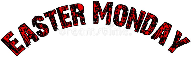 Easter Monday Text Sign Illustration Stock Vector - Illustration of ...