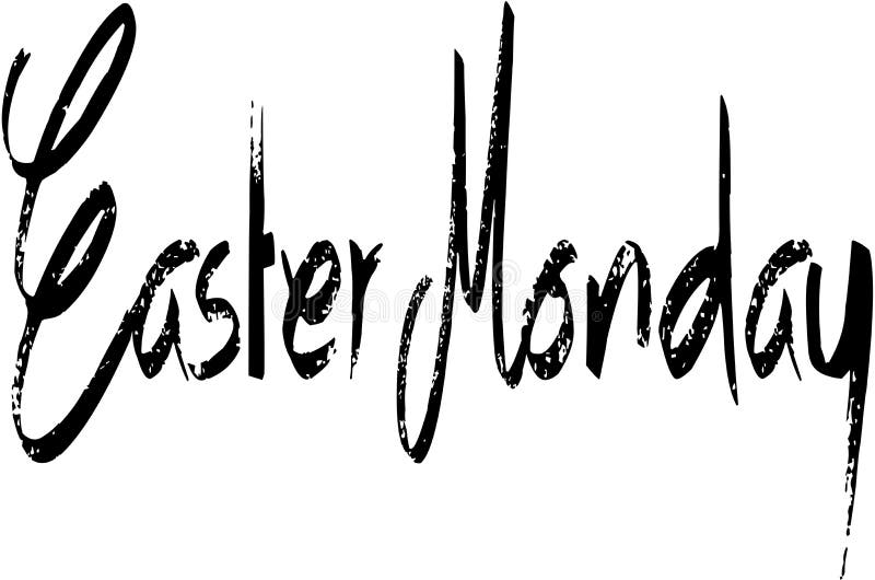 Easter Monday Text Sign Illustration Stock Vector - Illustration of ...